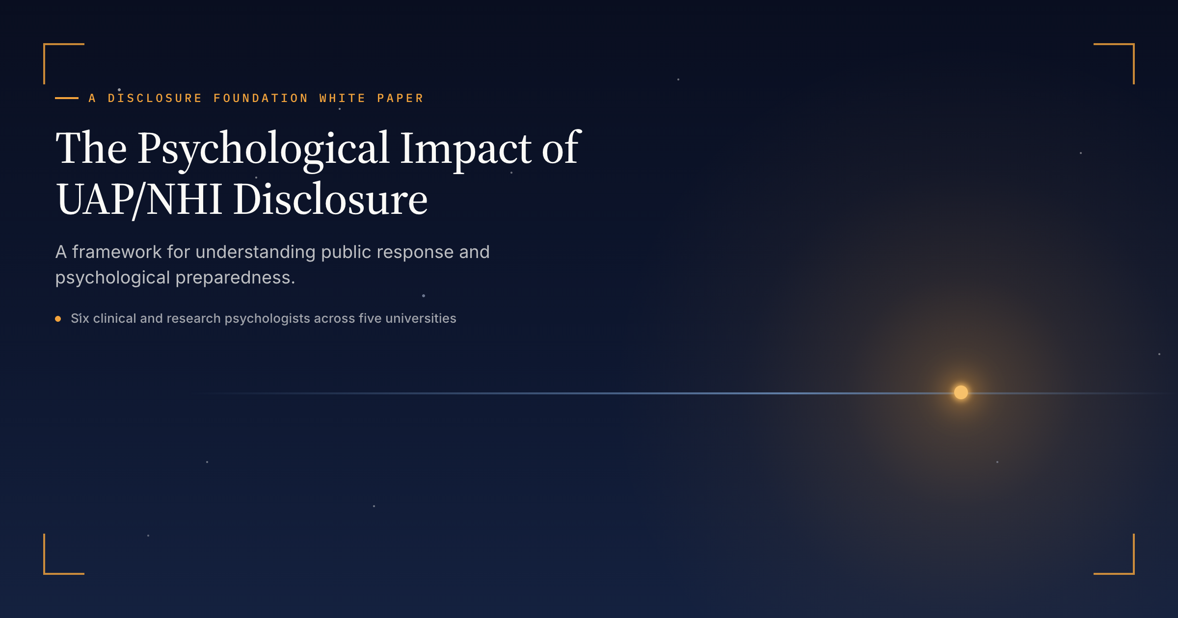 The Psychological Impact of UAP/NHI Disclosure | Disclosure Foundation